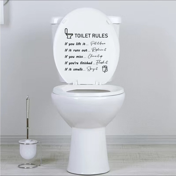 Bath | Make Toilet Time Fun With This 1pc Vinyl Funny Toilet Decal ...